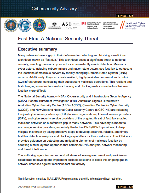 NSA & CISA Warn: Fast Flux Emerges as a New Cyber Threat - UNDERCODE NEWS